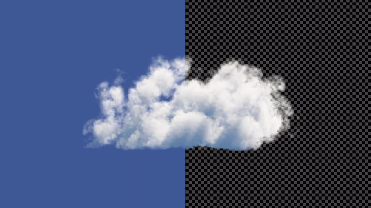 Single Cloud On Alpha - Stock Motion Graphics | Motion Array