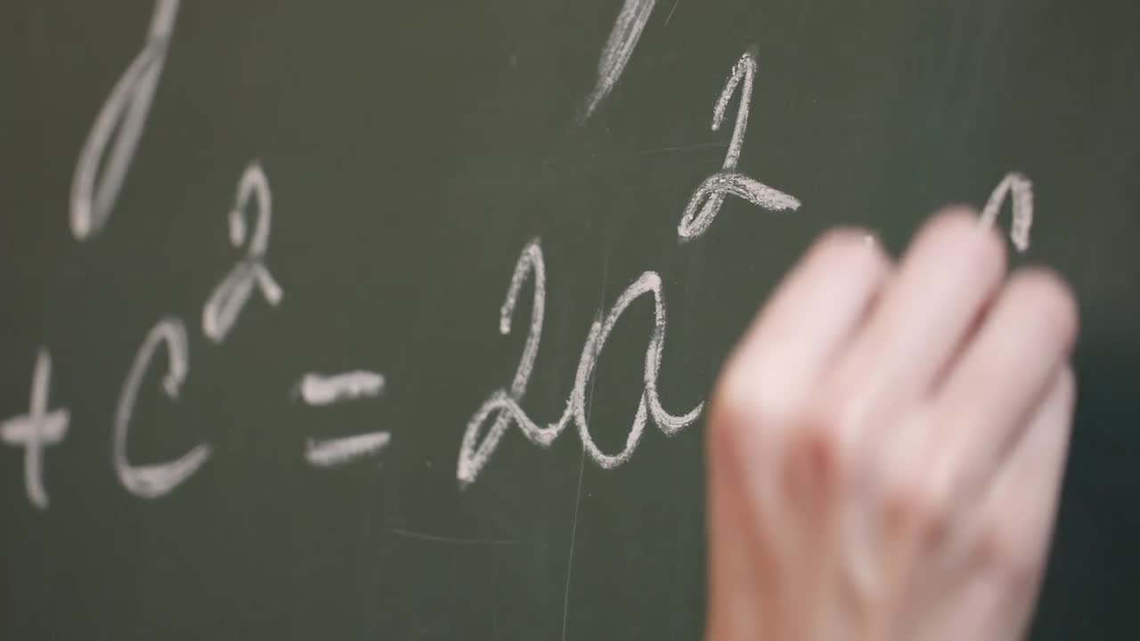 Writing Math Formulas - Stock Video | Motion Array