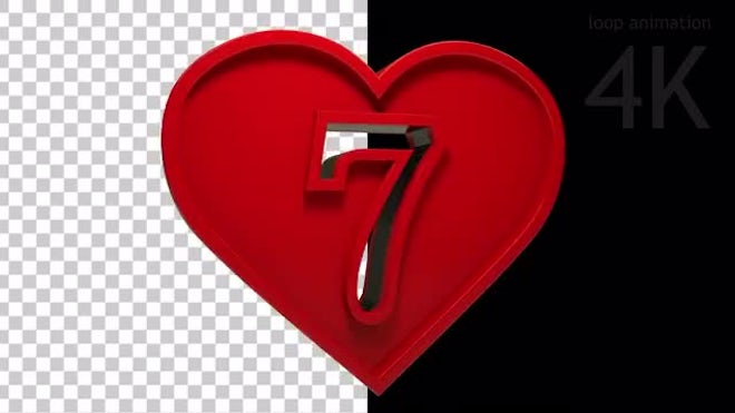 Heart Numbers Countdown - Stock Motion Graphics | Motion Array