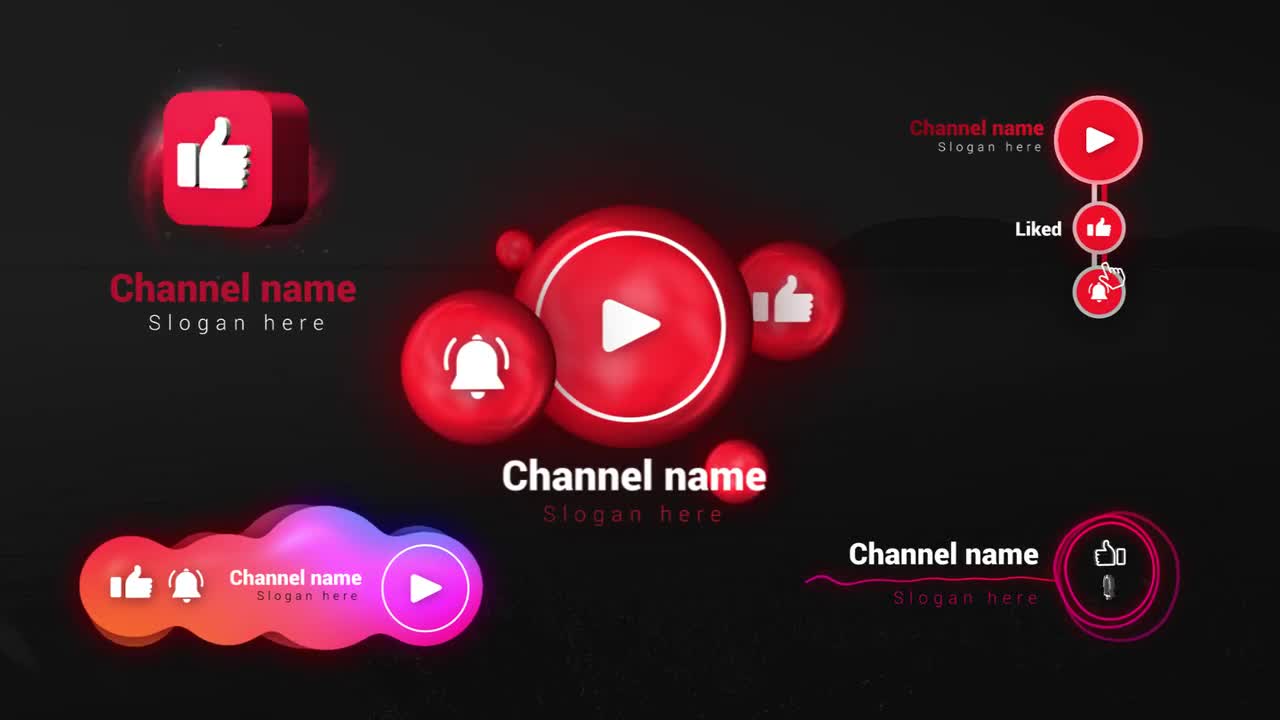 Youtube Subscribe Elements V4 - Motion Graphics Templates | Motion Array