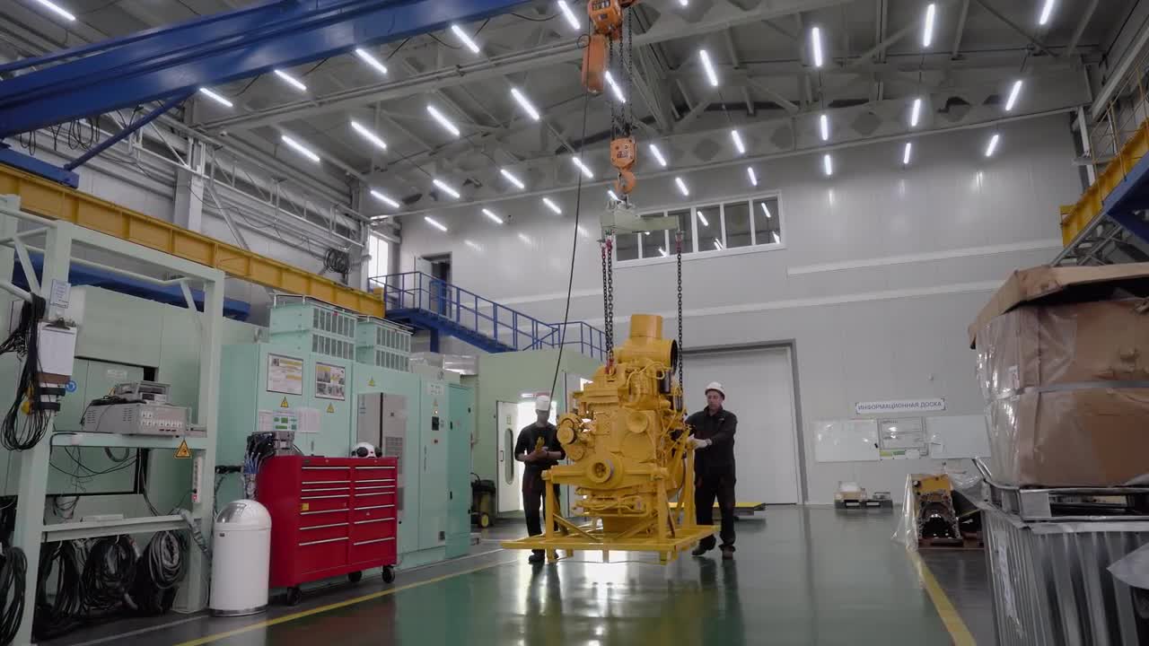 Transporting An Industrial Motor - Stock Video | Motion Array