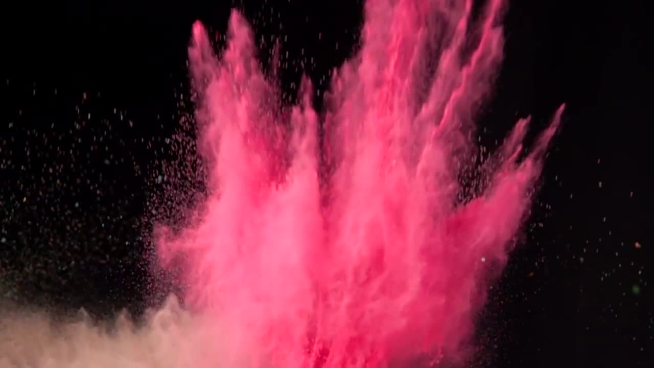 Explosion Of Pink Powder - Stock Video | Motion Array