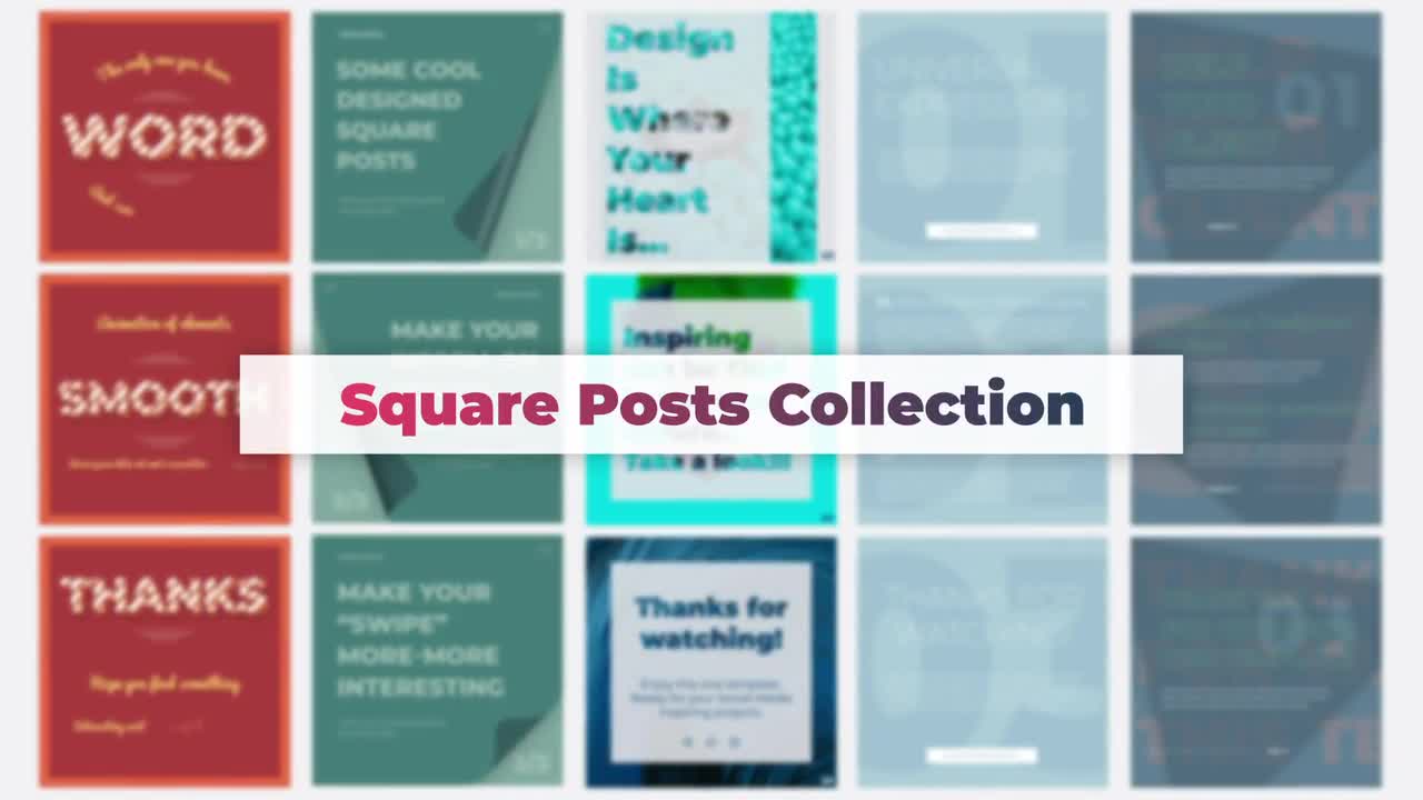 Square Posts Collection - After Effects Templates | Motion Array