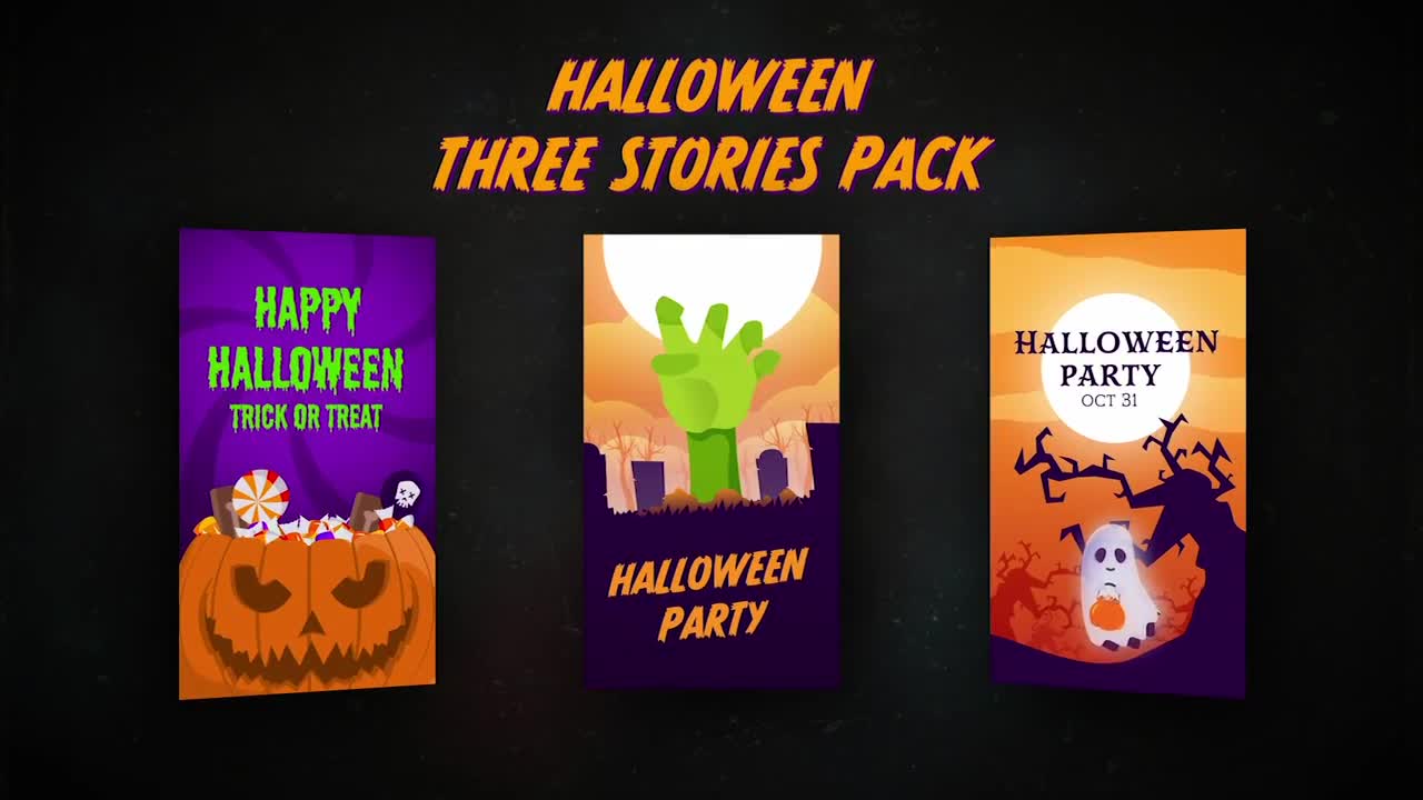 Halloween Three Stories Pack - After Effects Templates | Motion Array