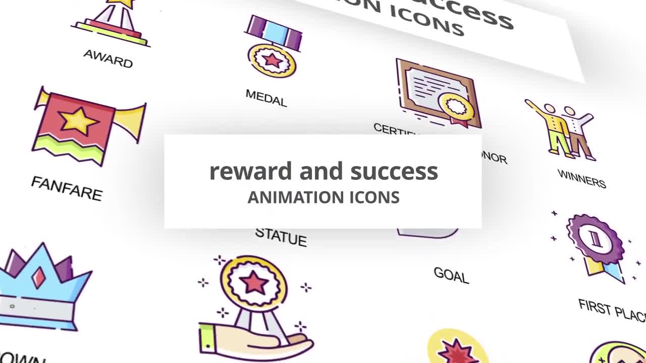 Reward & Success - Animation Icons - After Effects Templates | Motion Array
