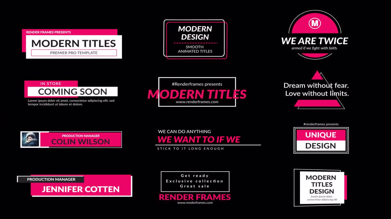 Modern Titles - Premiere Pro Templates | Motion Array