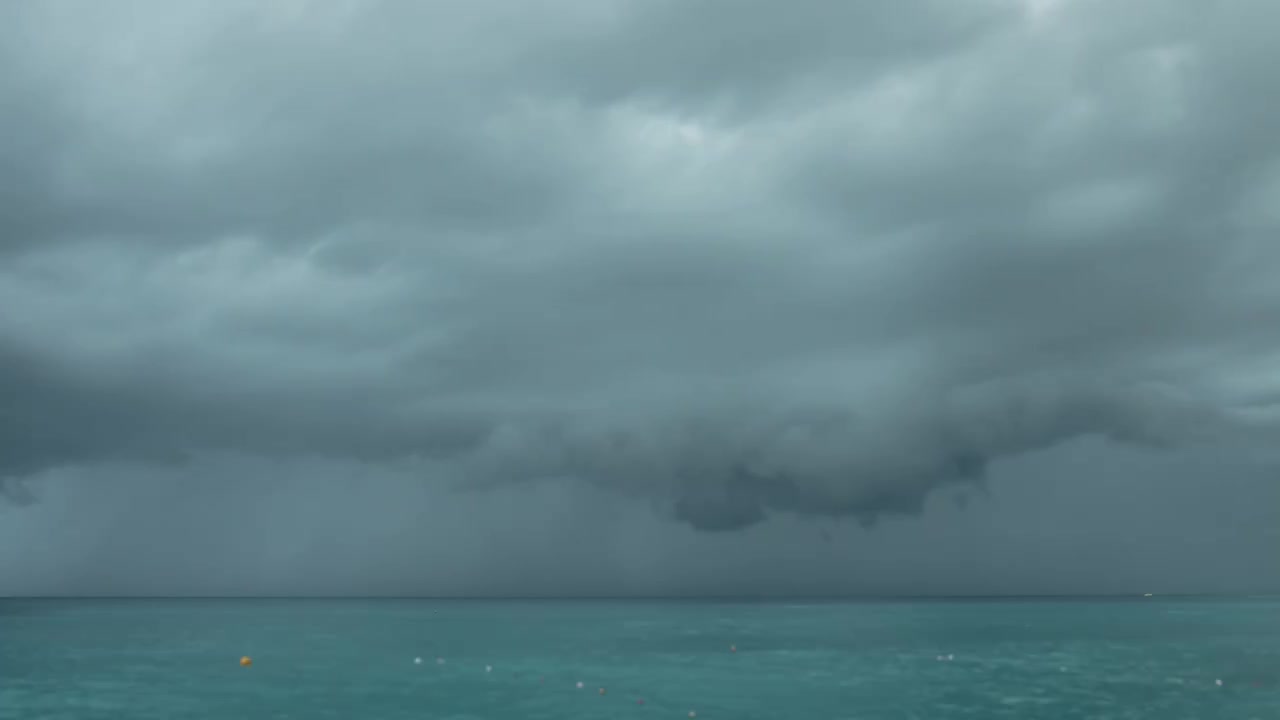 Rain Clouds Over The Sea Time-Lapse - Stock Video | Motion Array