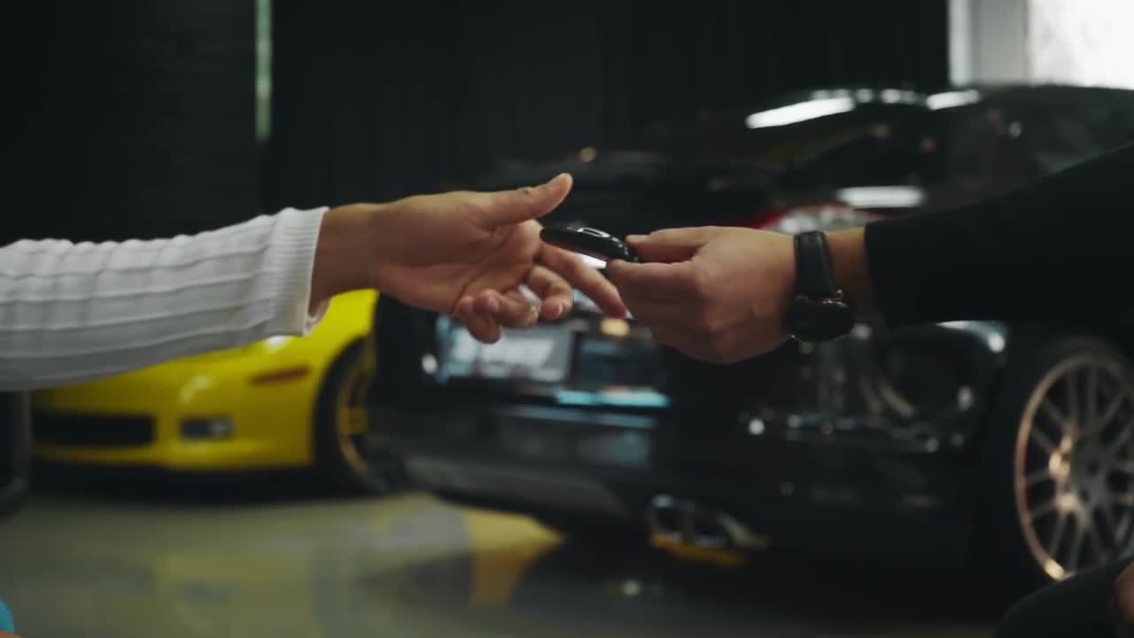 Getting New Car Keys And Handshake - Stock Video | Motion Array
