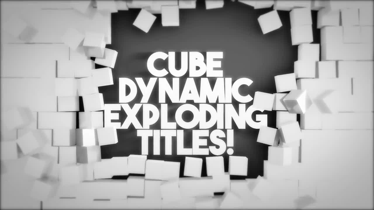Dynamic Exploding Cube Titles Motion Graphics Templates Motion Array