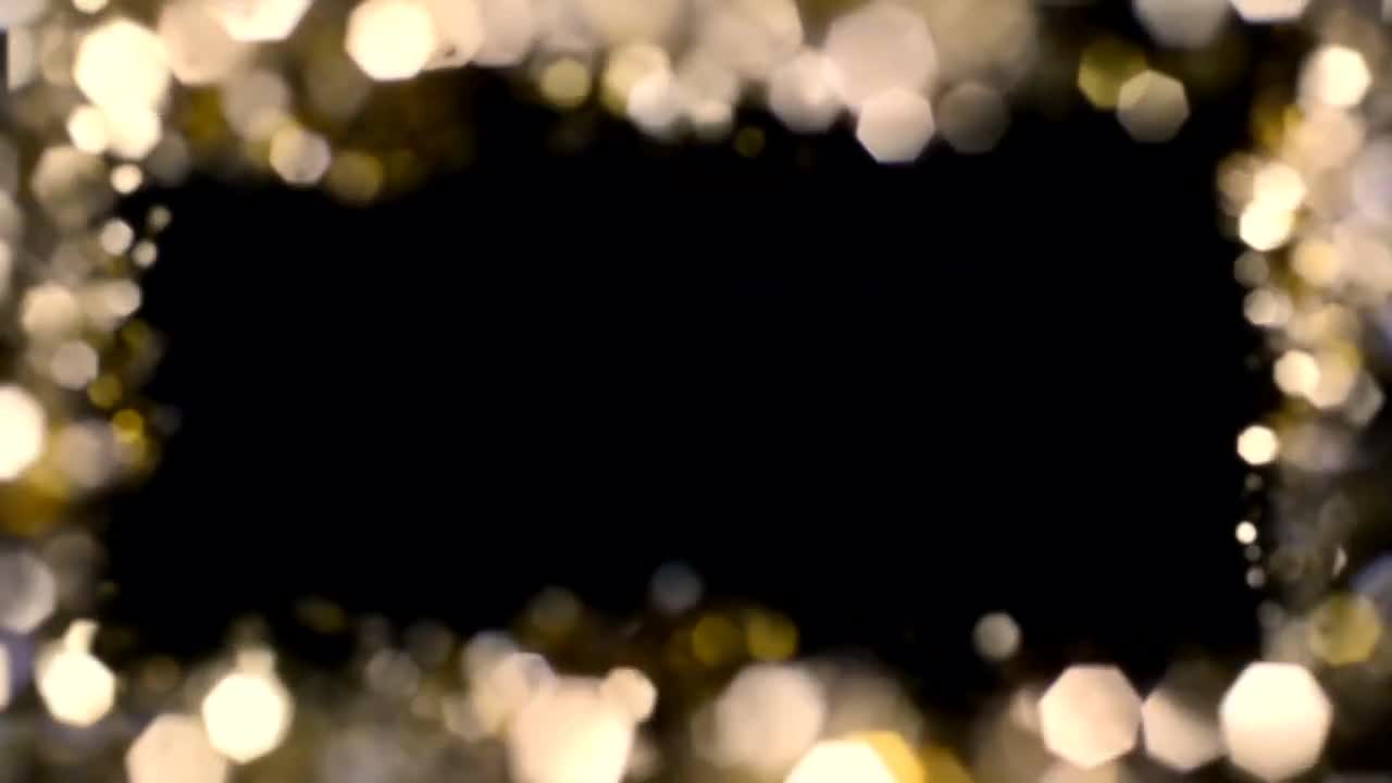 Golden Holiday Bokeh Lights Frame - Stock Motion Graphics | Motion Array