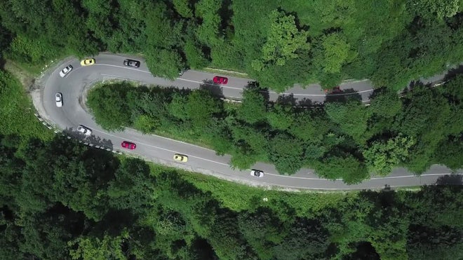 Road On A Sharp Turns