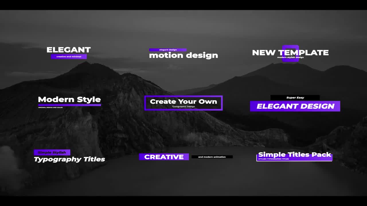 Simple Creative Titles - Motion Graphics Templates | Motion Array