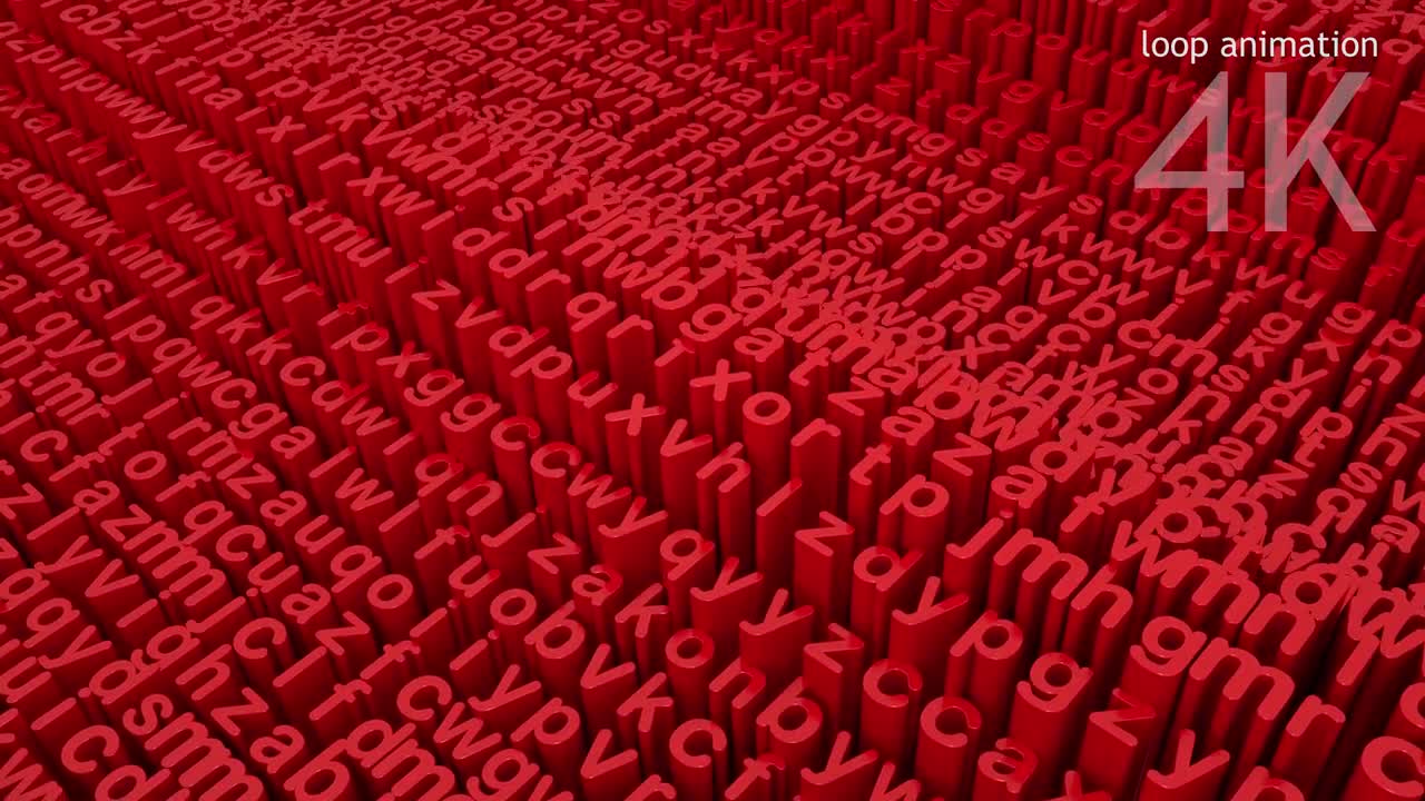 Red Letters Background Loop - Stock Motion Graphics | Motion Array