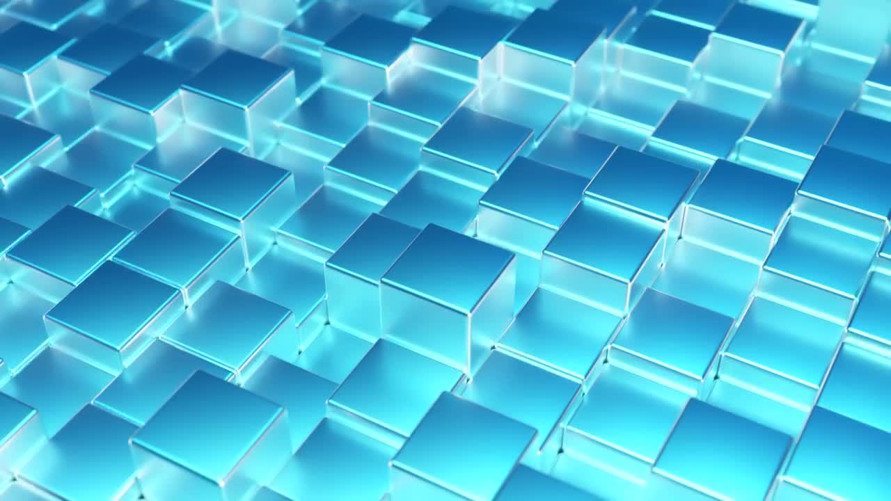 Clean Blue Metallic Cubes Loop - Stock Motion Graphics | Motion Array
