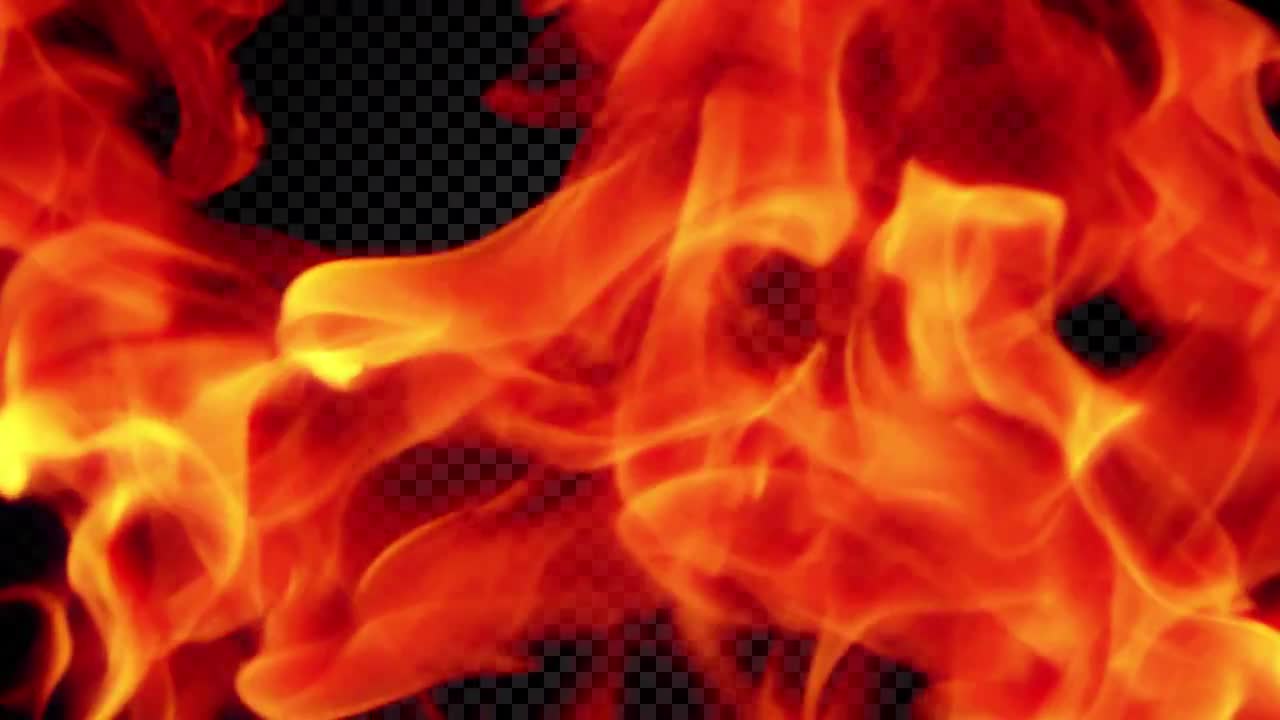 Fire On Alpha Close-Up Loop - Stock Motion Graphics | Motion Array