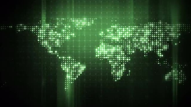 Glittering Green World Map - Stock Motion Graphics | Motion Array