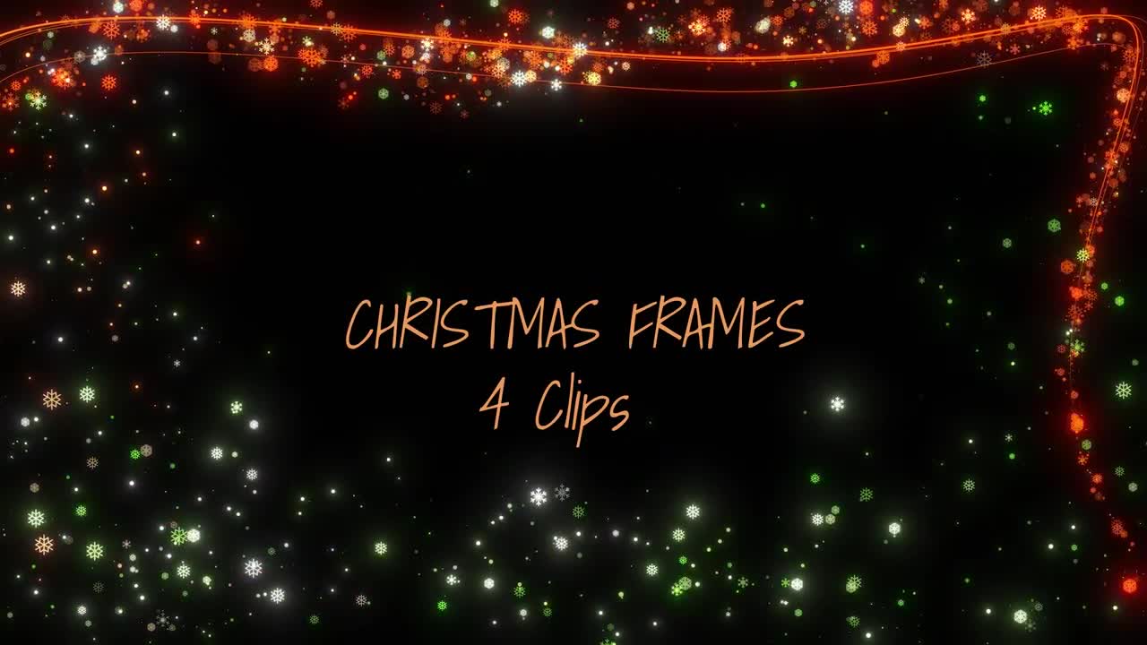 Sparkling Christmas Frame Loops - Stock Motion Graphics | Motion Array