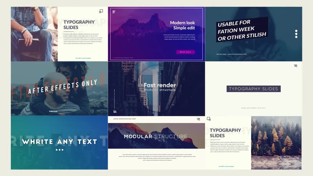 Typography Pack - After Effects Templates | Motion Array