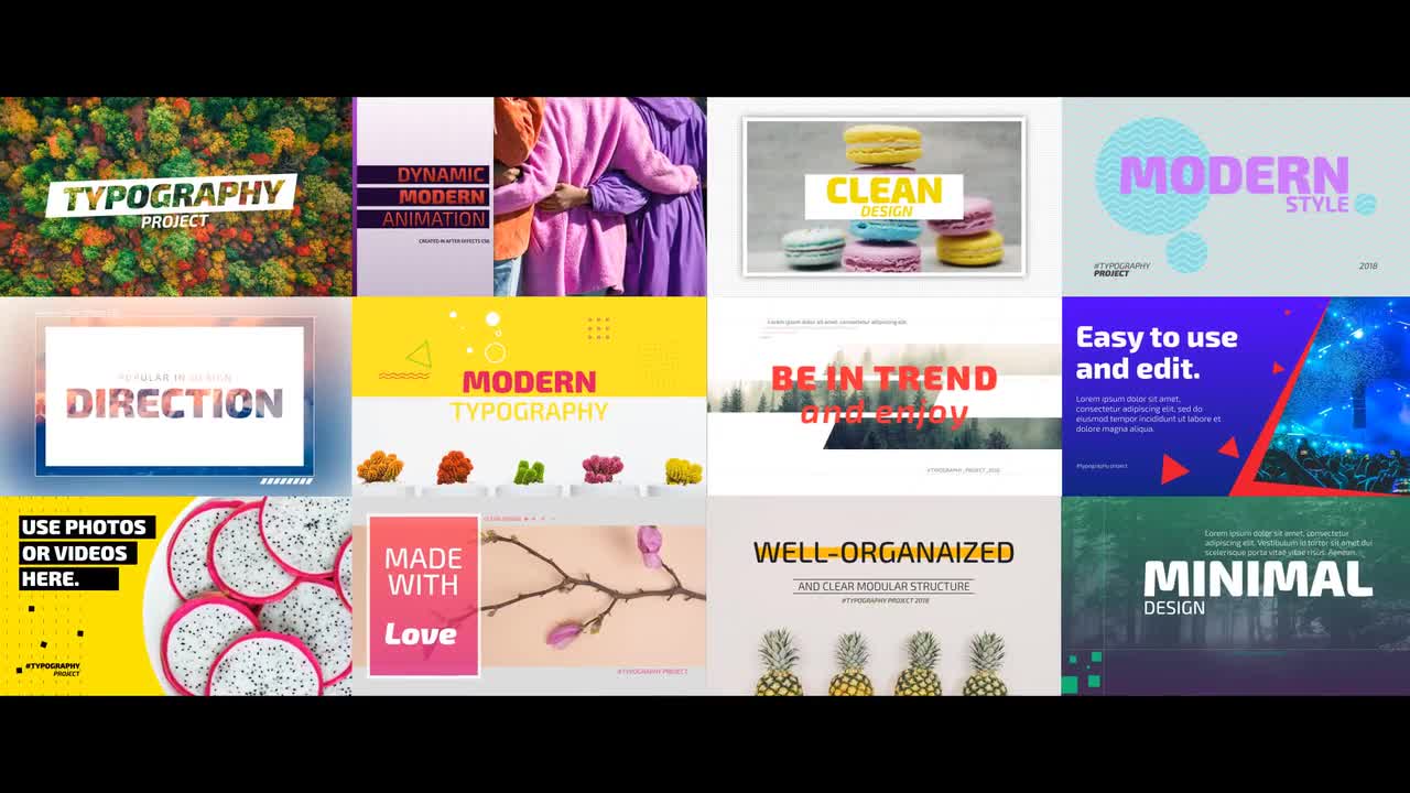 Modern Typography - Premiere Pro Templates | Motion Array