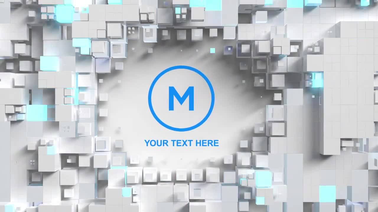 Logo Reveal White Tech Cubes After Effects Templates Motion Array