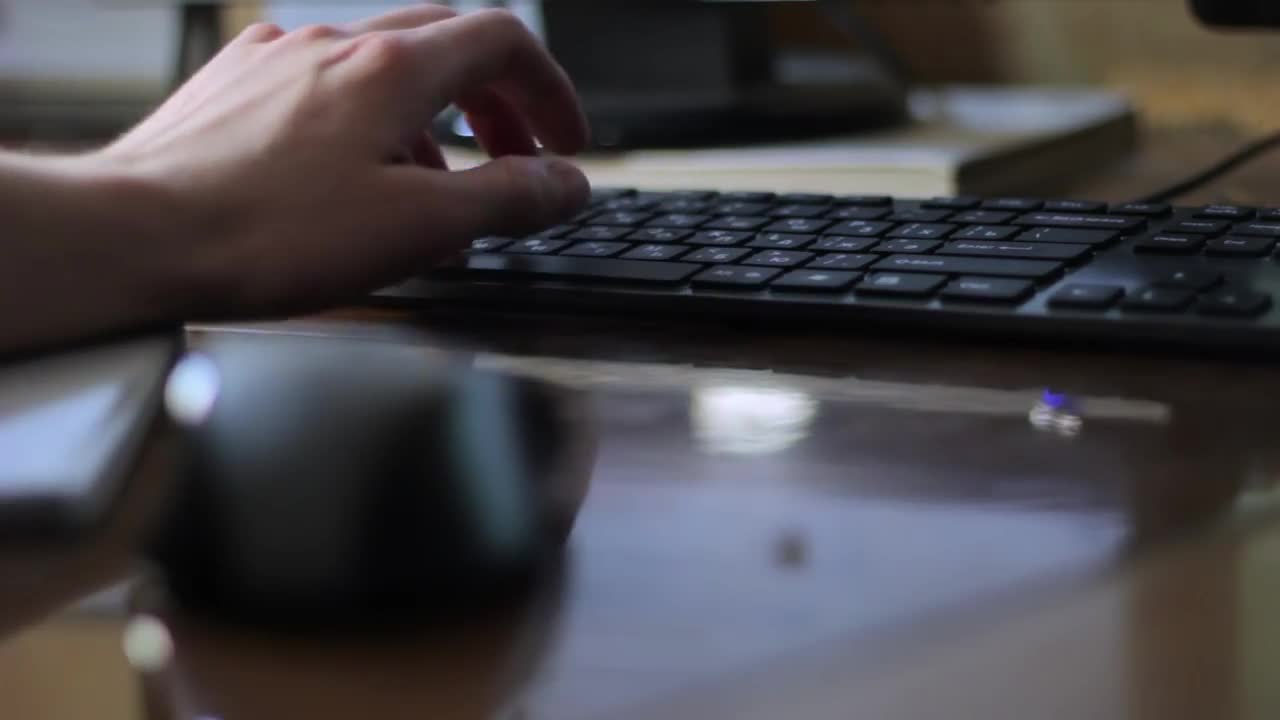 Typing On Desktop Keypad - Stock Video | Motion Array
