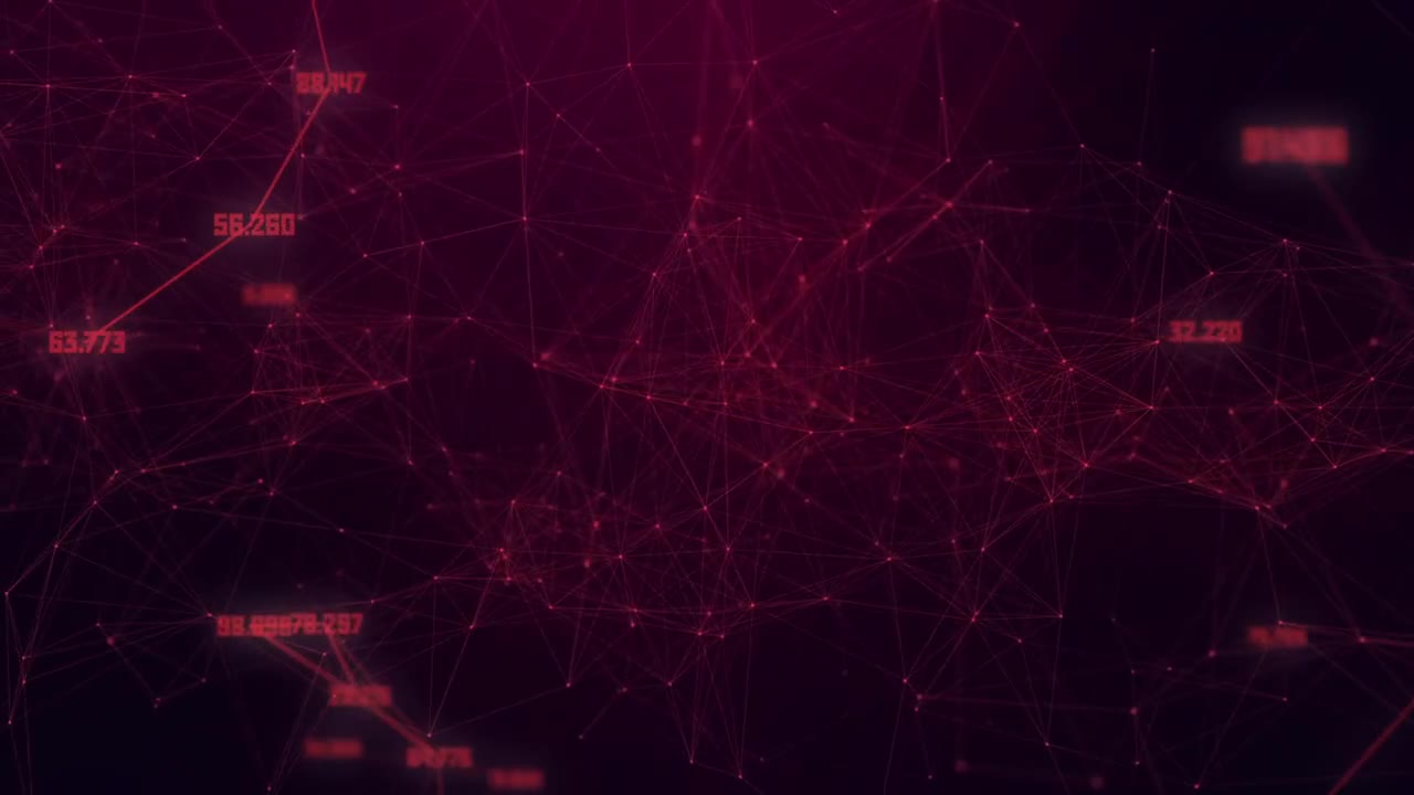 Plexus Structure With Numbers Loop - Stock Motion Graphics | Motion Array