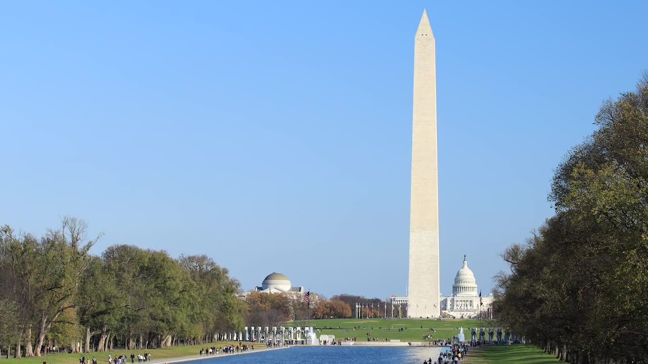 US Capitol And Washington Monument - Stock Video | Motion Array
