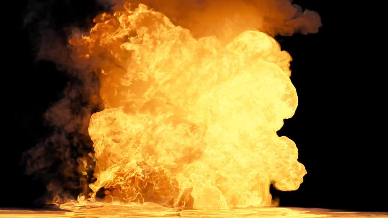 Burning Fuel Fire On Alpha - Stock Motion Graphics | Motion Array