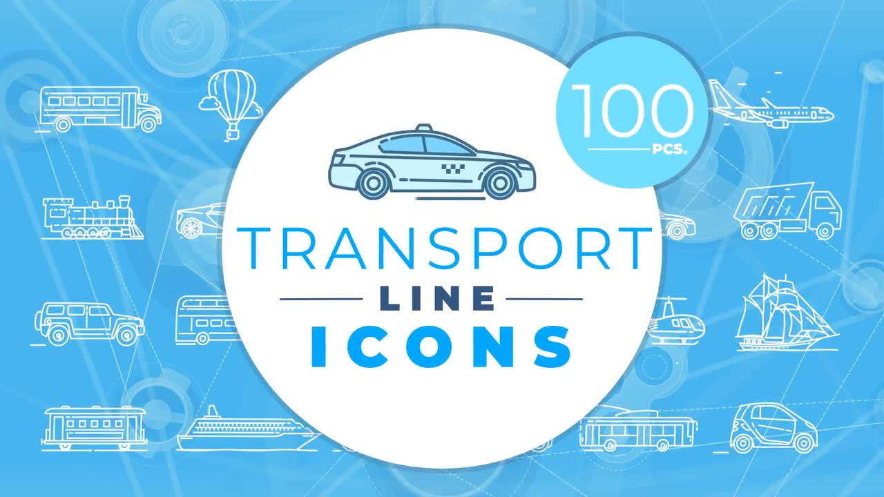 Transport Icons Pack - Stock Motion Graphics | Motion Array
