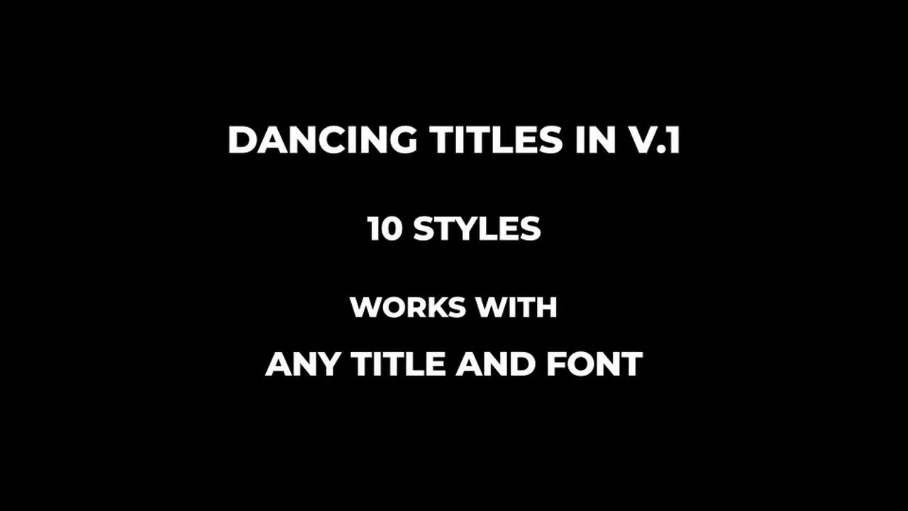 Dancing Titles In V.1 - After Effects Templates | Motion Array