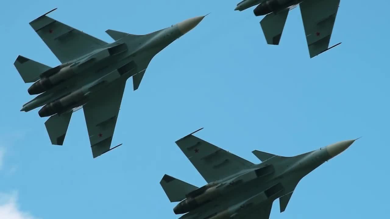 Four Fighter Jets Flying Fast - Stock Video | Motion Array