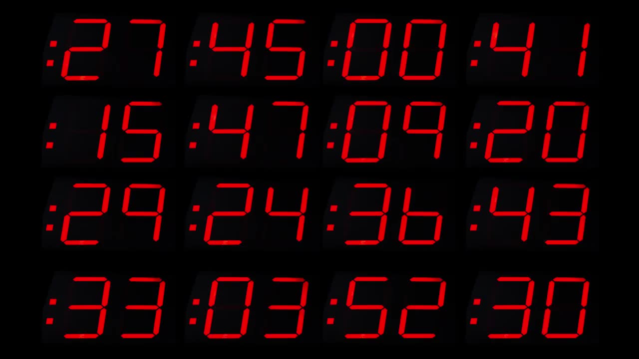 Red Led Second Counters Loop - Stock Motion Graphics | Motion Array