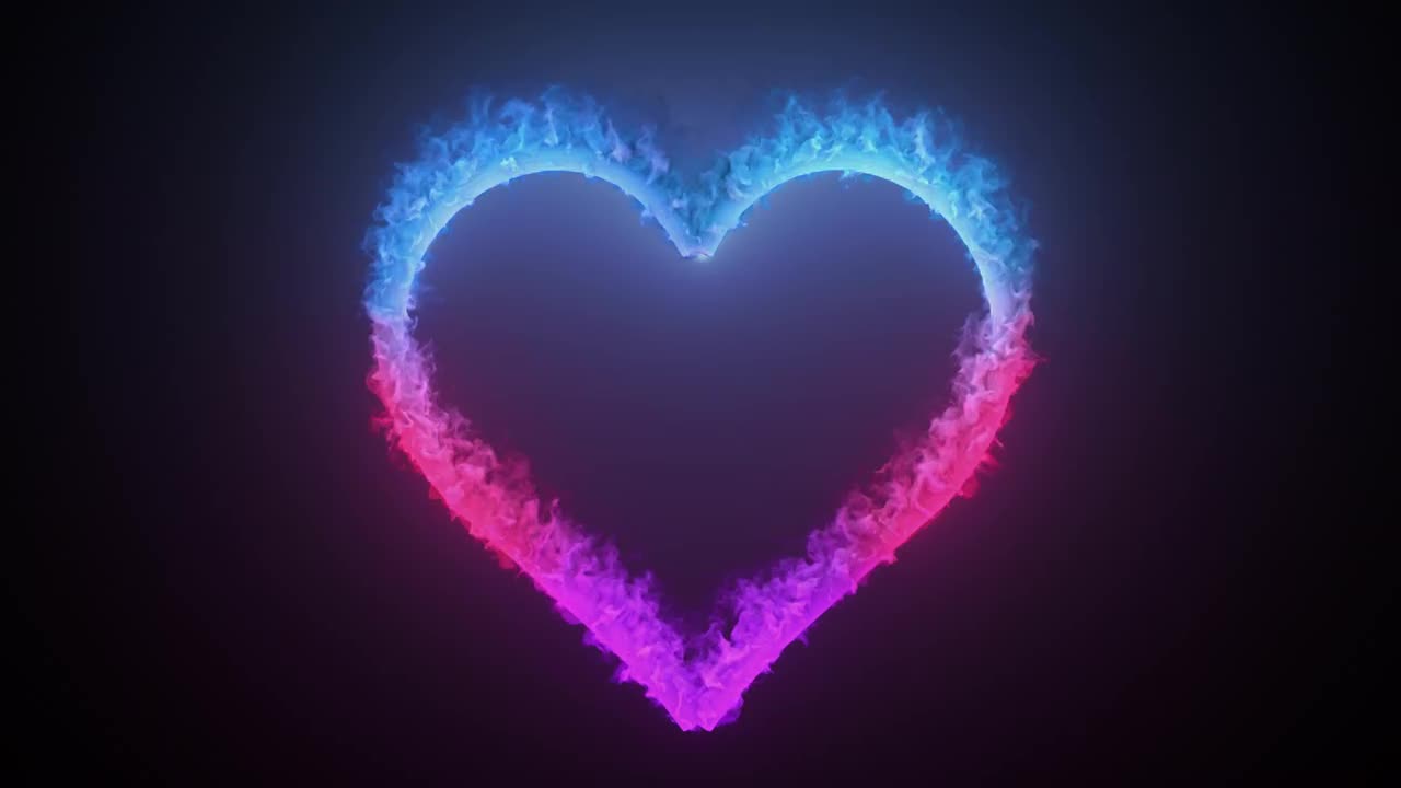Colorful Burning Heart - Stock Motion Graphics | Motion Array