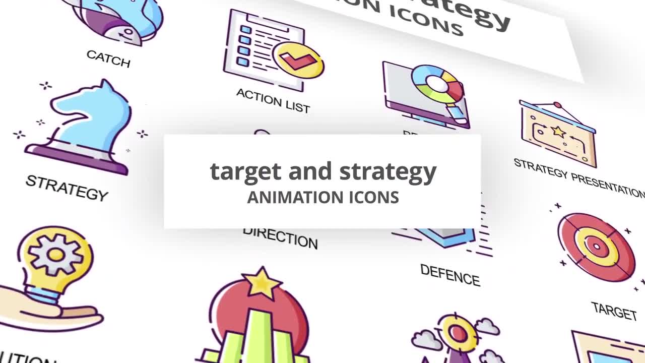 Target & Strategy - Animation Icons - After Effects Templates | Motion ...