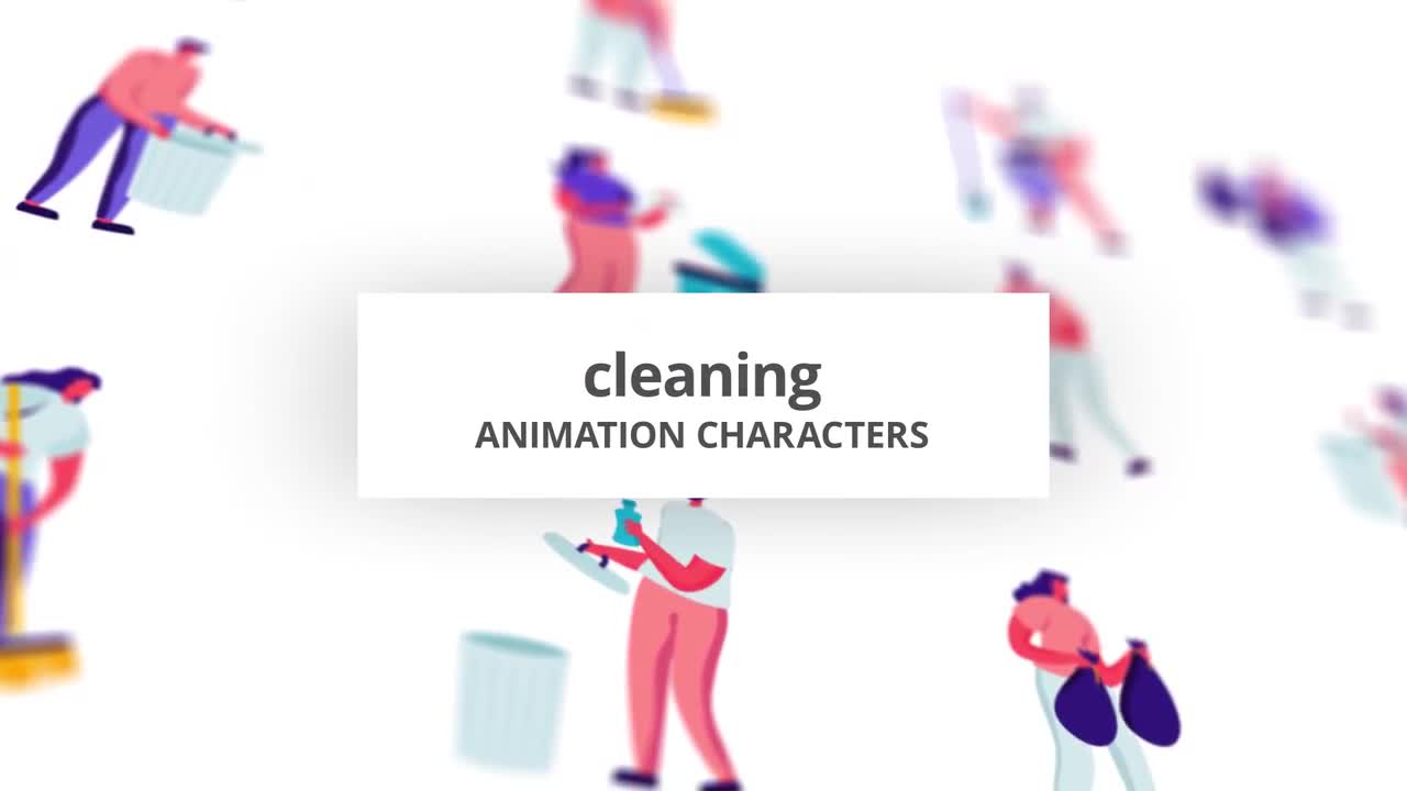 Cleaning - Character Set - After Effects Templates | Motion Array