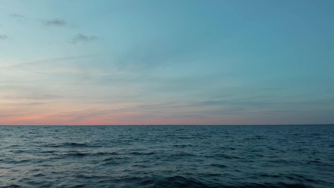 Calm Ocean Dusk Aerial Background - Stock Video | Motion Array