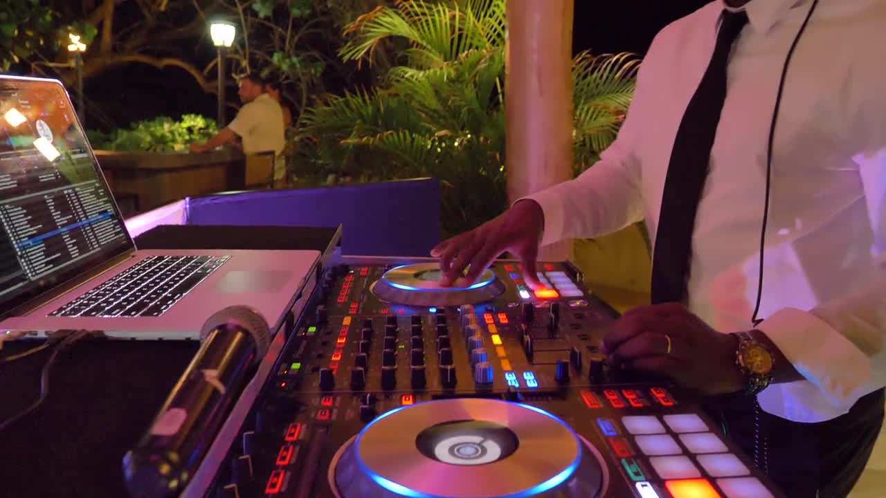 DJ Spinning At Outdoor Wedding - Stock Video | Motion Array