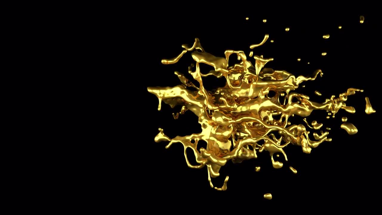 Golden Splash Reveal On Alpha - Stock Motion Graphics | Motion Array