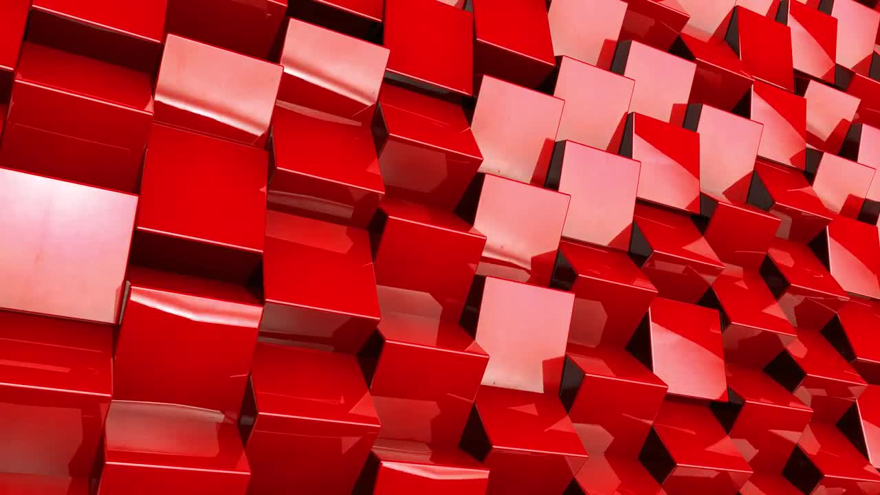 Shiny Red 3D Cubes Background Loop - Stock Motion Graphics | Motion Array