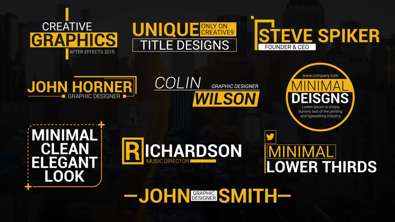 Creative Lower Third Animations - After Effects Templates | Motion Array