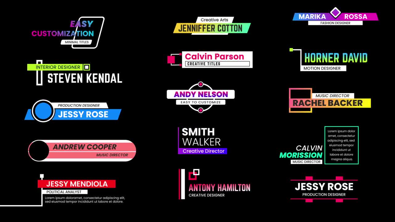 Interview Lower Thirds 2.0 - Motion Graphics Templates | Motion Array