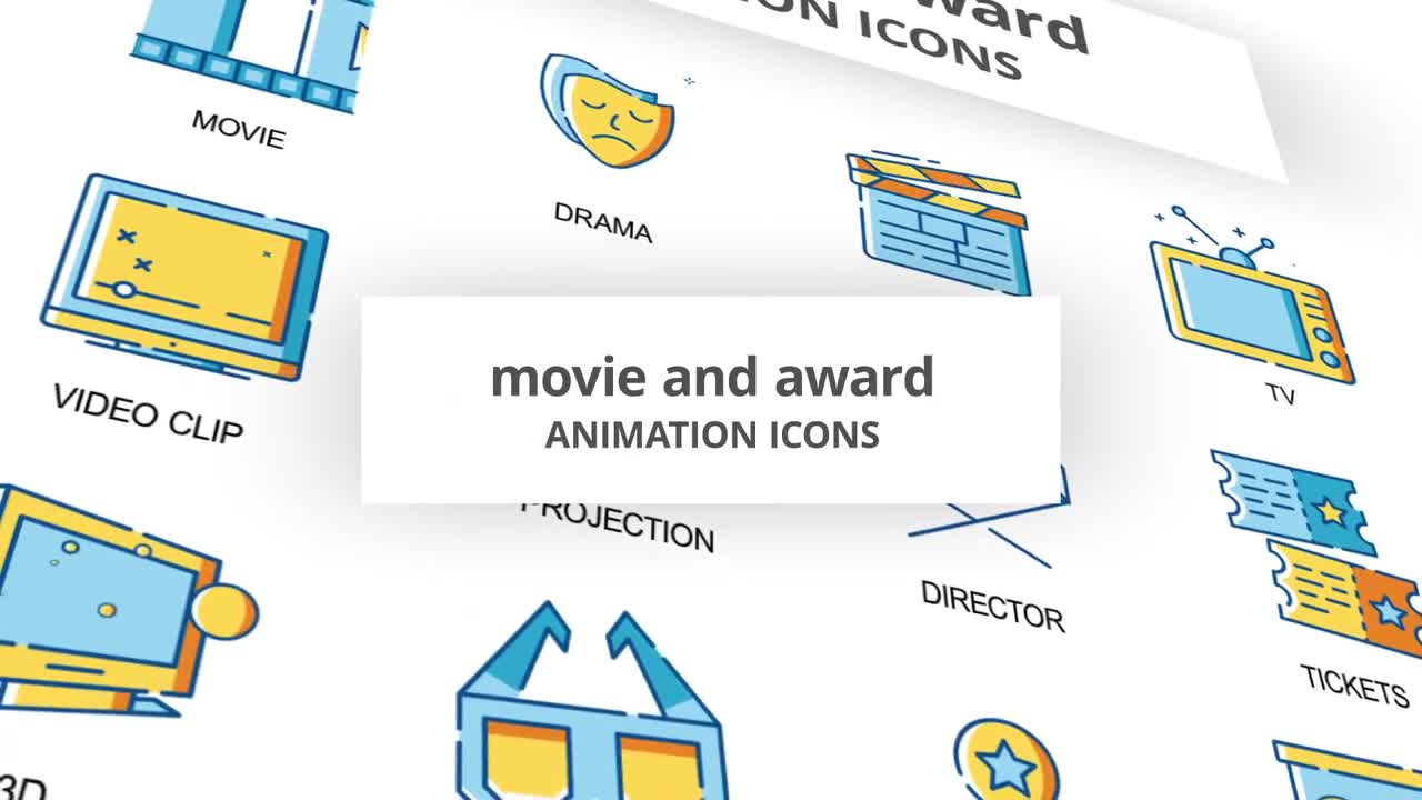 Movie & Award - Animation Icons - After Effects Templates | Motion Array