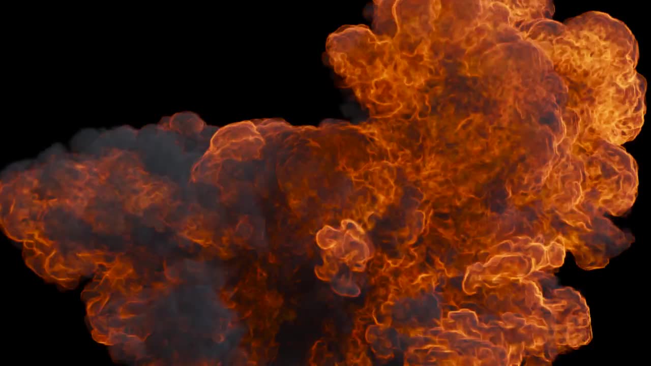 Huge Fiery Explosion Close-Up - Stock Motion Graphics | Motion Array