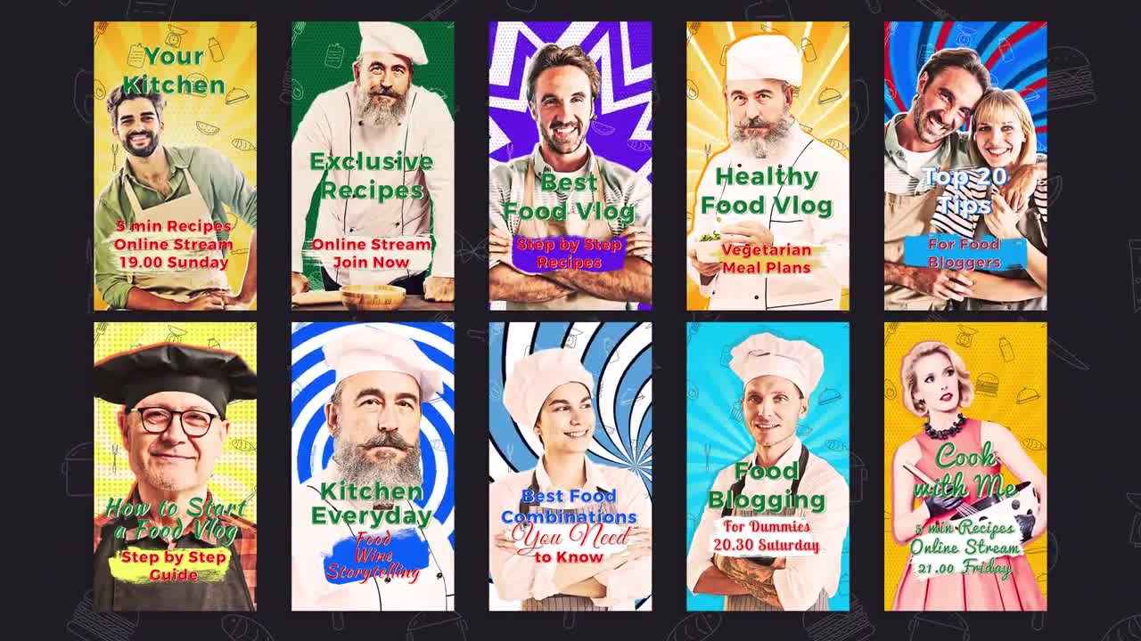 Kitchen Vlog Stories - After Effects Templates | Motion Array