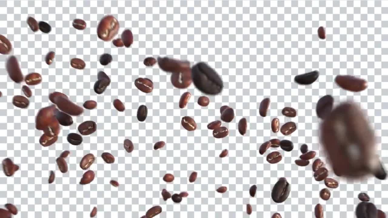 Coffee Bean Blast On Alpha - Stock Motion Graphics | Motion Array