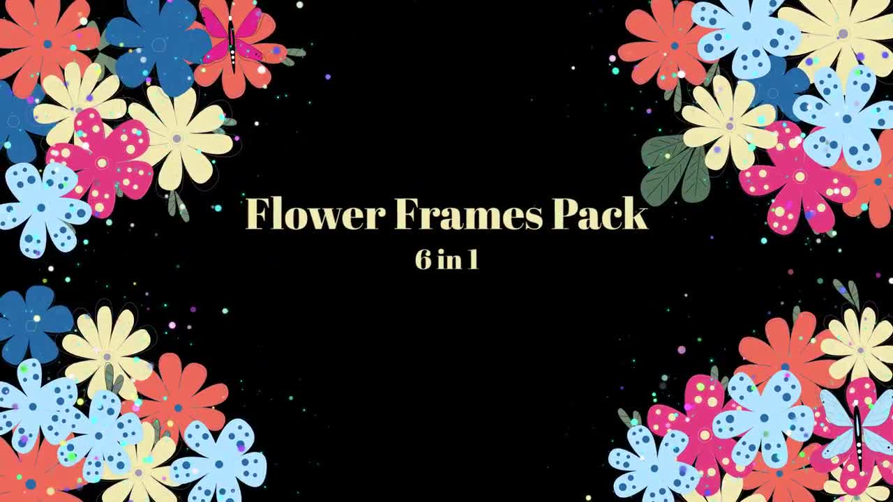Spring Flower Frames Pack - Stock Motion Graphics | Motion Array