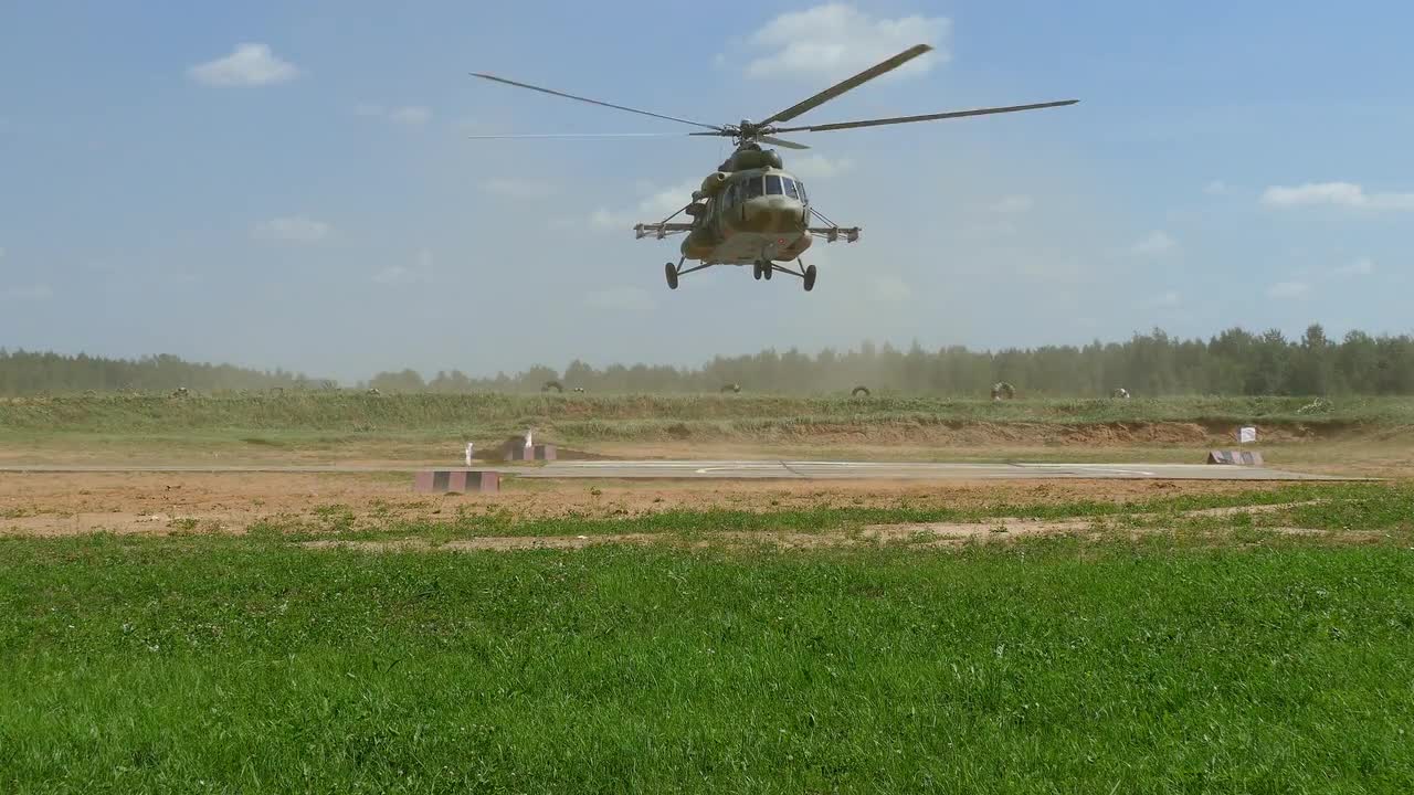 Military Helicopter Landing - Stock Video | Motion Array