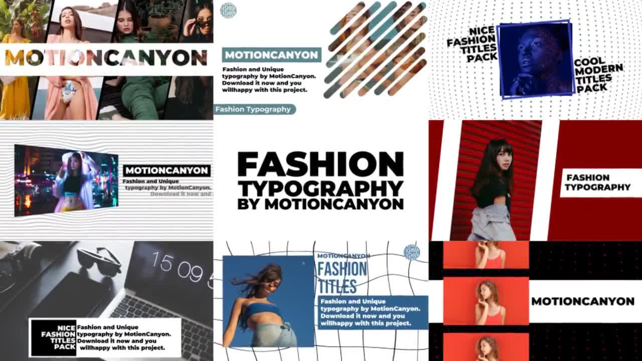Fashion Typography - Premiere Pro Templates | Motion Array