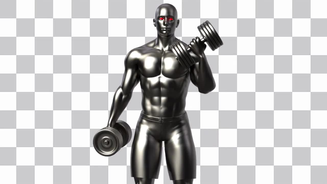 Iron Bodybuilder Loop - Stock Motion Graphics | Motion Array