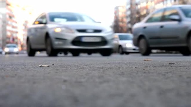 Blurred Cars Driving In City - Stock Video | Motion Array